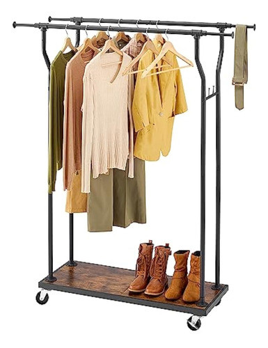 Hoctieon Heavy-Duty Double Bar Clothing Rack