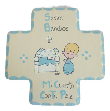 Ágape Wooden Cross Guardian Angel