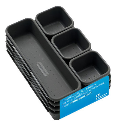 Madesmart Interlocking Drawer Organizer Bins, 8 Pack