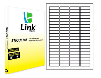 Link Etiquetas® Adhesive Label Letter 44.45mm x 12.7mm Box with 100 Sheets
