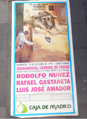 Torero Afiche Antiguo Poster Corrida Toro Plaza España 97
