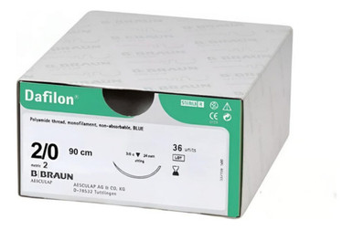 Dafilon Hilo Sutura 2/0 Con Aguja Pack X 5 Unds
