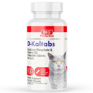 Bio PetActive D-Kaltabs Cat (Calcium tablets for cats) 60tabs - Pet World