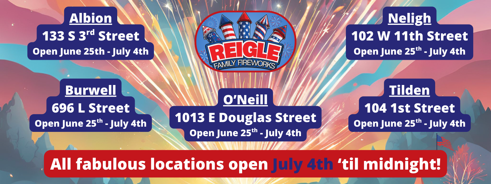 Reigle Family Fireworks