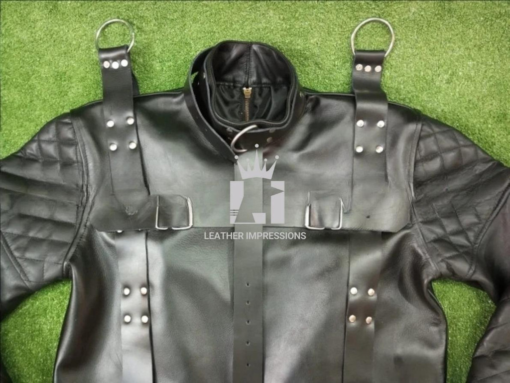 Leather Straitjacket with Hanging Straps