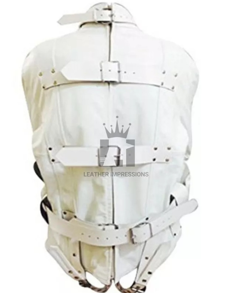 Leather Straitjacket with Removable Chest Flaps