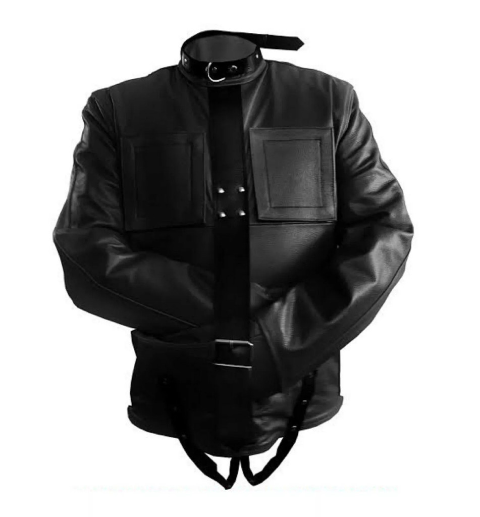 Leather Straitjacket with Removable Chest Flaps
