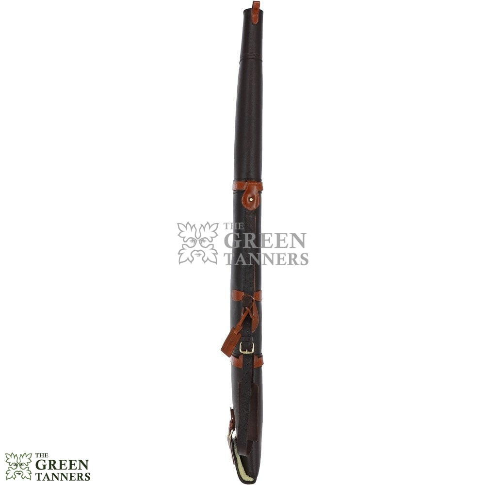 Black with Brown Leather Gun Slip Case | Shotgun Slip Case
