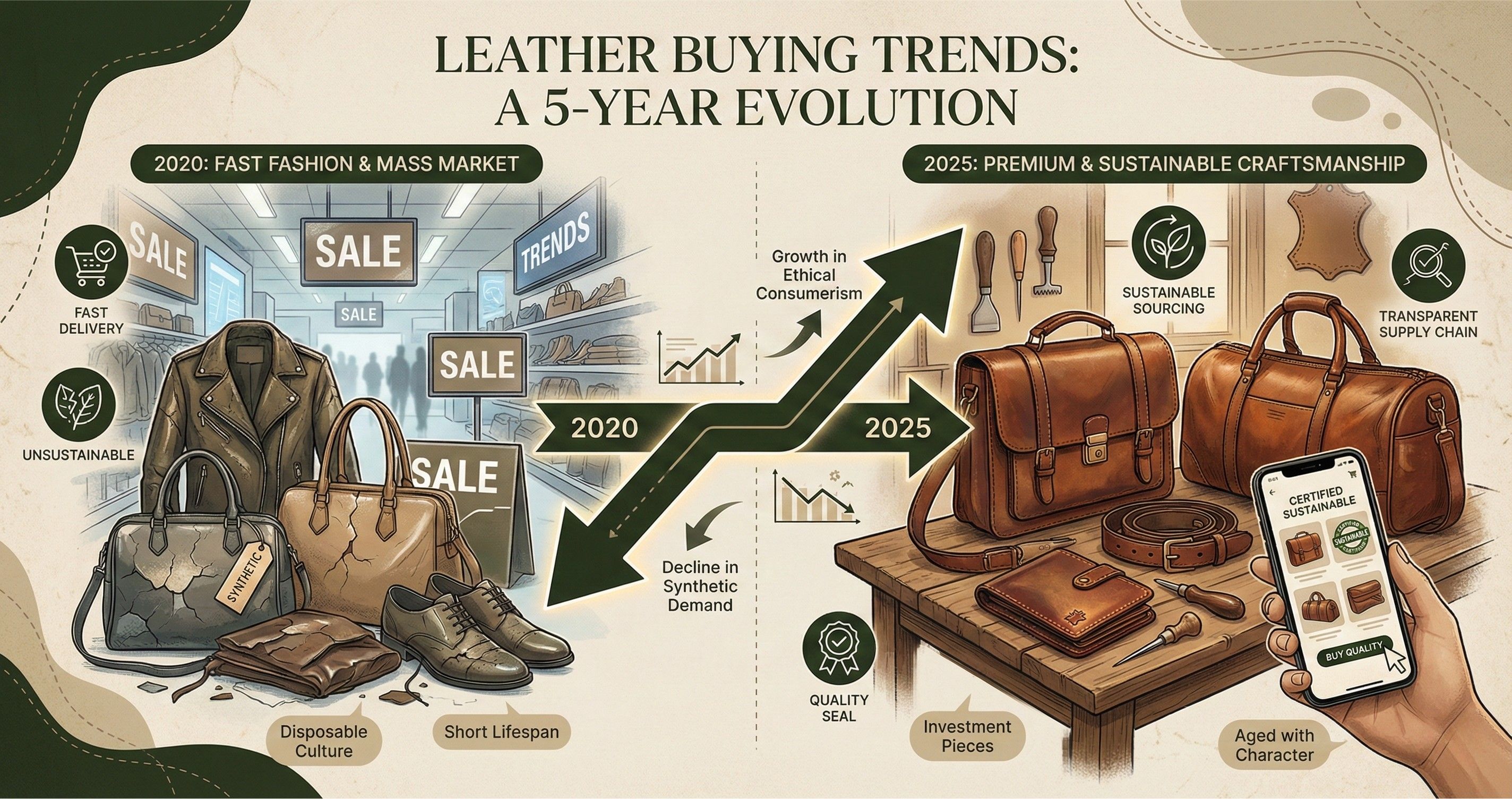 Leather Buying Trends: How Habits Changed in 5 Years - The Green Tanners