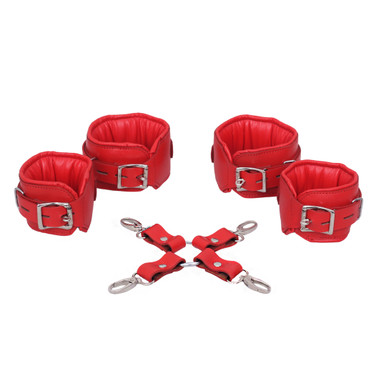 Pure Leather Bondage Handcuffs for Wrist & Ankle