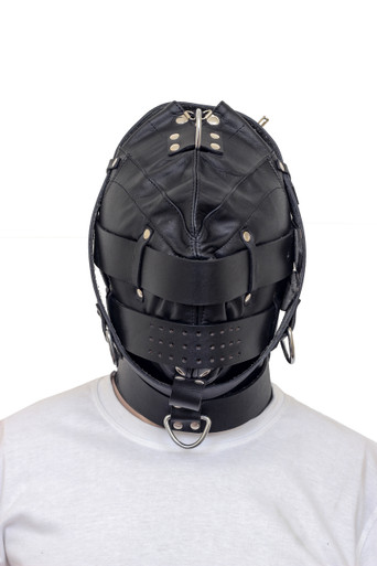 Leather Hood with Adjustable Mask, Shop Now
