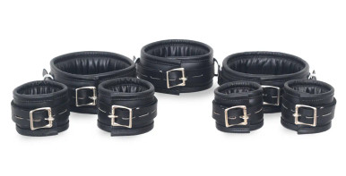7 Pcs Set Premium Leather Handcuffs