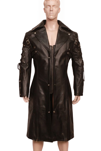 Genuine Leather Steampunk Mens Coat