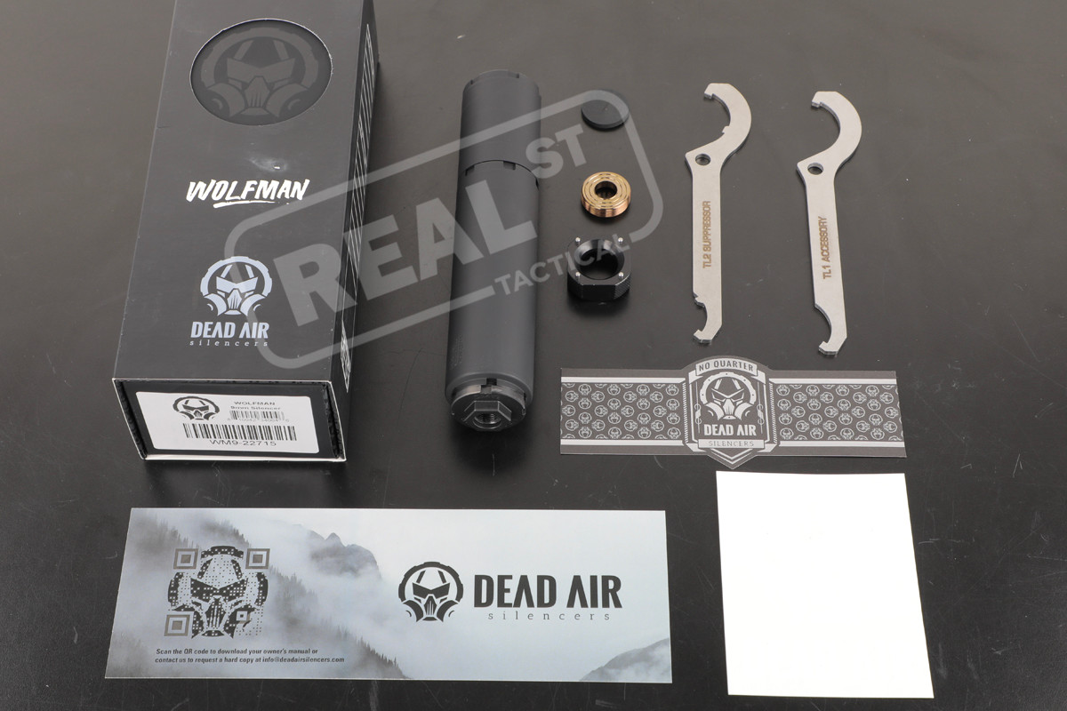 Dead Air Wolfman Suppressor 9mm 1/2x28 Direct Thread Rifle Mount