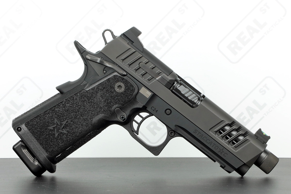 Staccato 2024 C X-Cut Serrations 2011 Pistol 9mm Optic Ready 4.5" DLC ...
