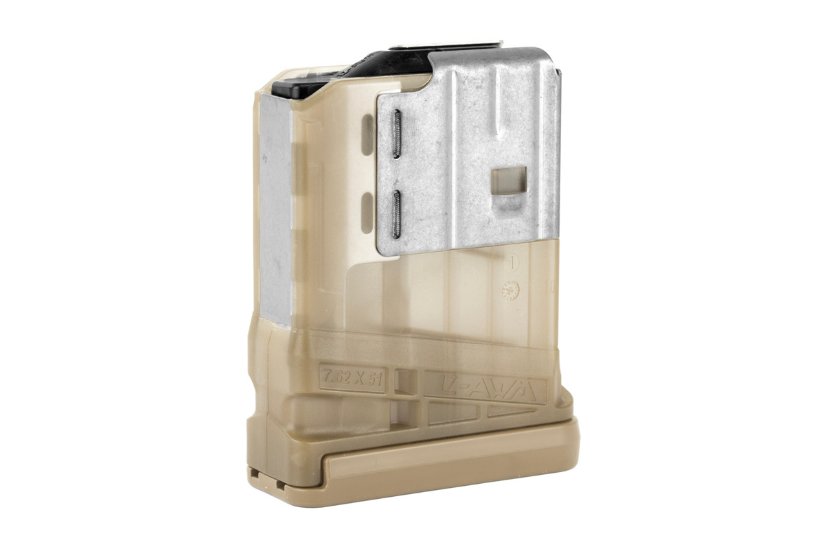 Lancer 10rd L7 Advanced Warfighter L7AWM AR10 Magazine Translucent FDE ...