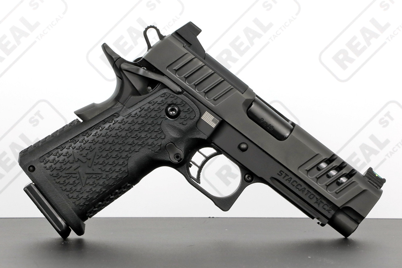 Staccato C2 2011 Pistol 9mm Fullsize Optic Ready 3.9" DLC Bull Barrel X CUT SERRATIONS