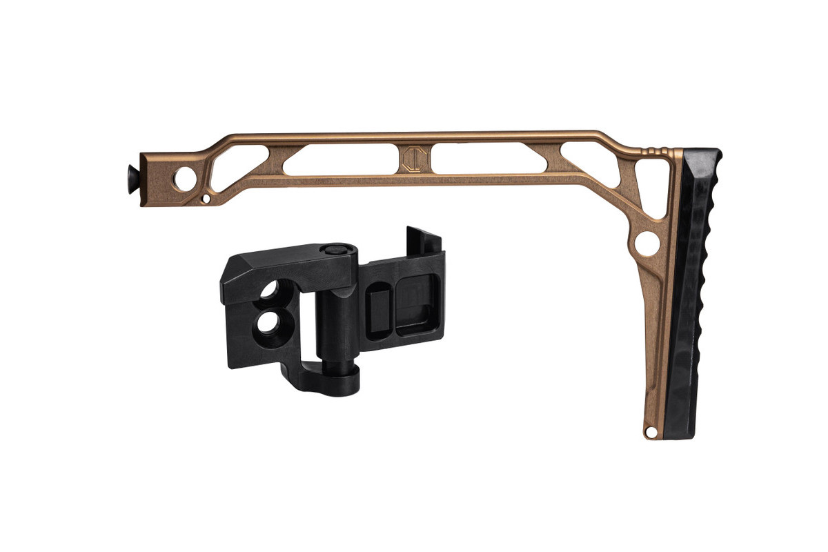 JMAC 6" Folding Skeletonized Stock Tube and 1913 Folder Hinge TAN ST-6
