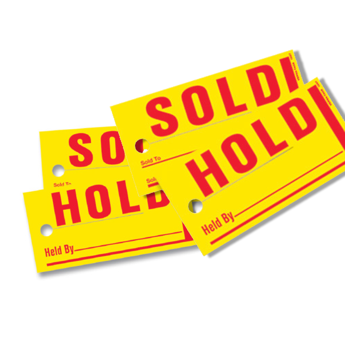 Sold/Hold Windshield Tags (250 Tags/Pack) 2-3/8" x 4-3/4" - Oil Shop ...