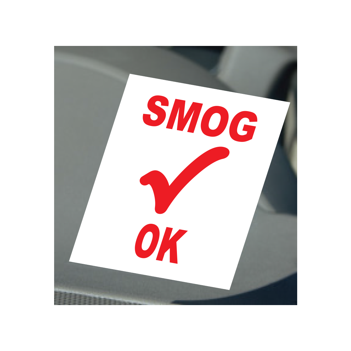 Smog Check OK Stickers (100 Stickers/Pack) - Oil Shop Supplies