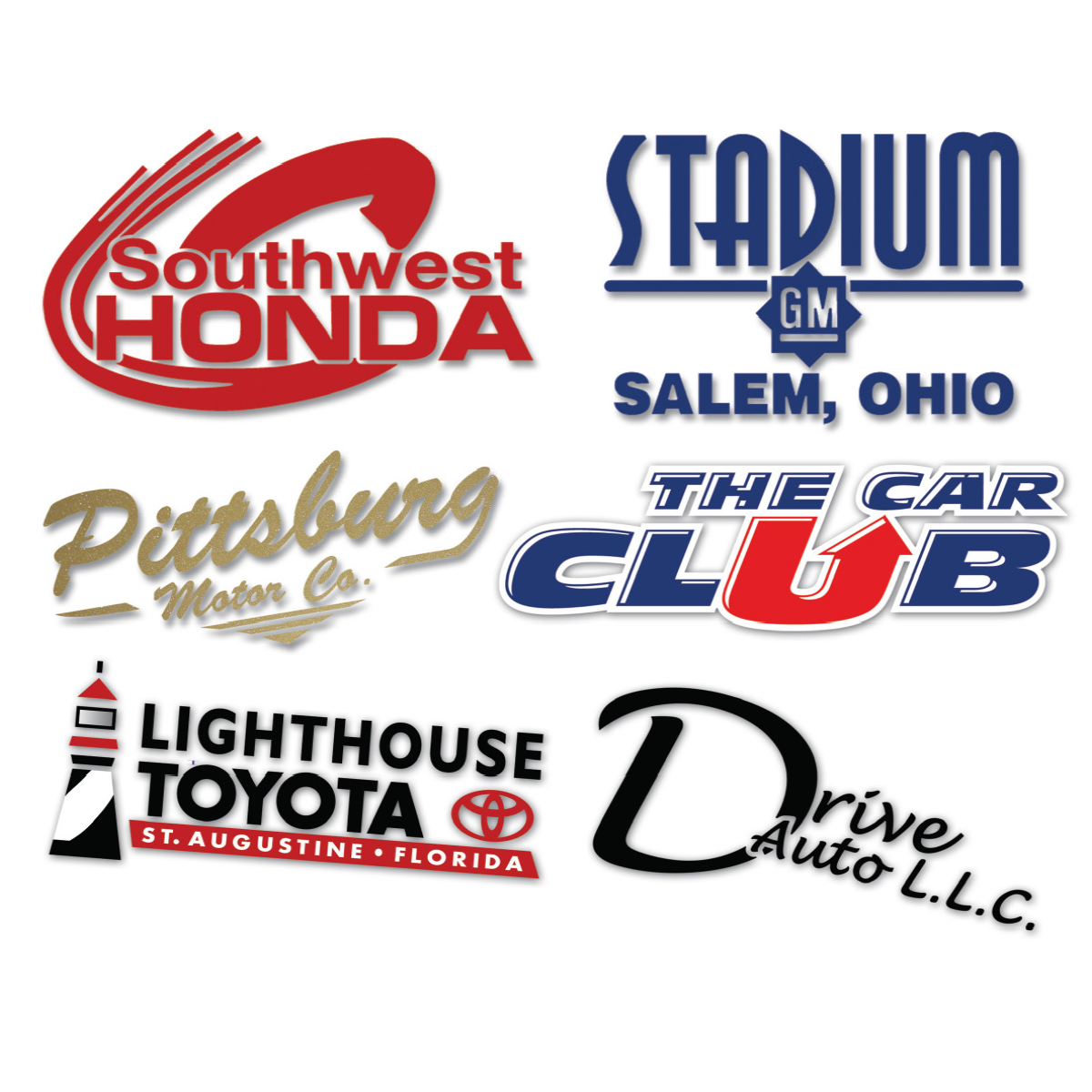 Pre-Spaced Custom Vinyl Decals - Oil Shop Supplies