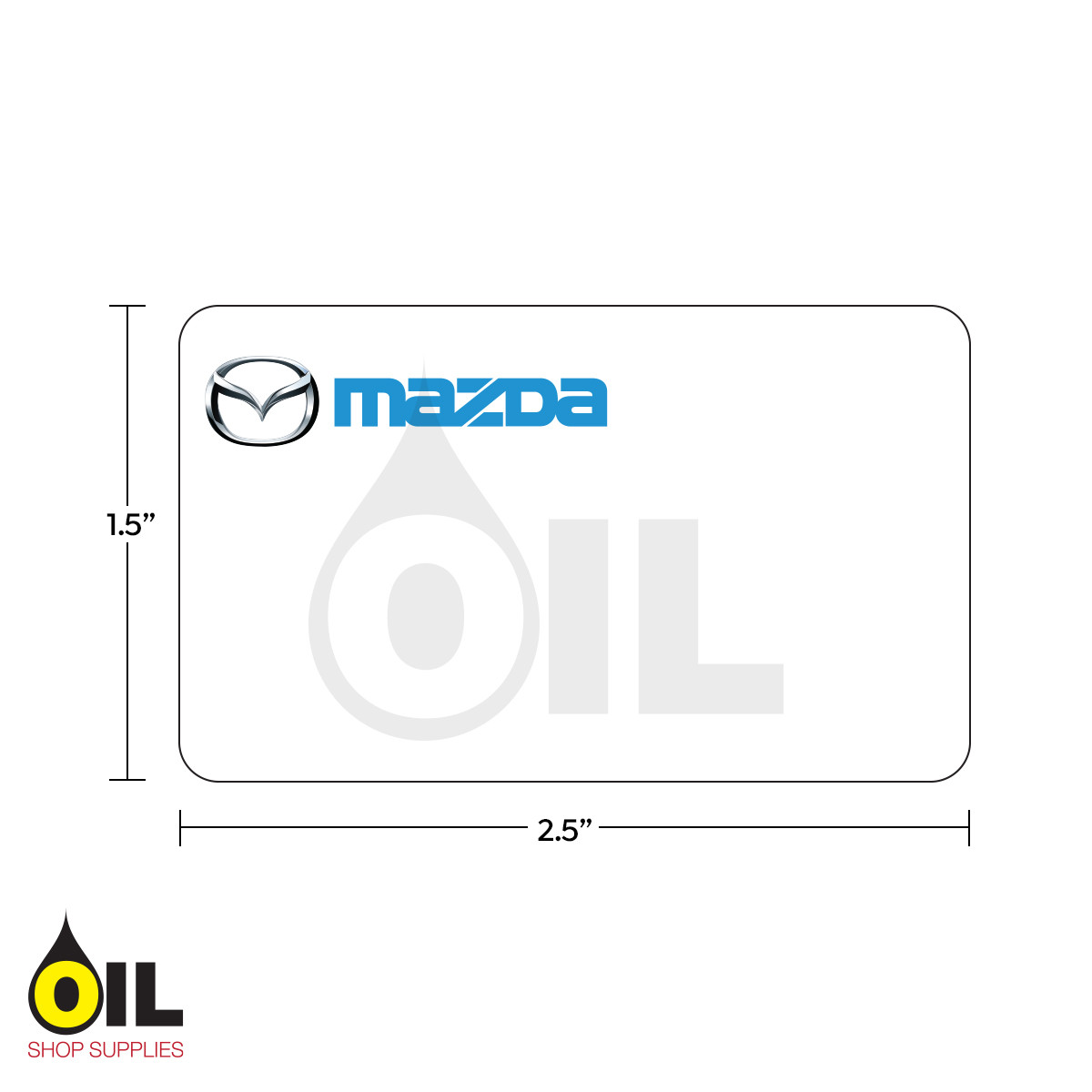 INDY Print PRO - Stock Service Reminder Label - Mazda - Oil Shop Supplies