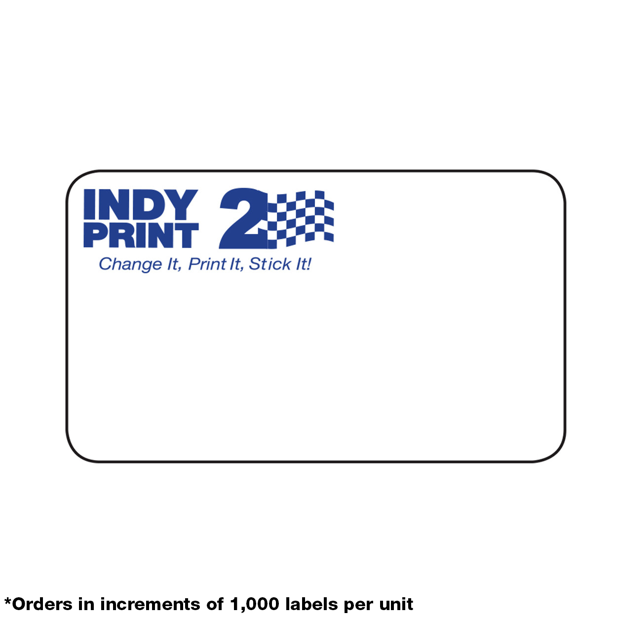 INDY Print PRO – Custom One Color Service Reminder Label – Blue (1,000 ...