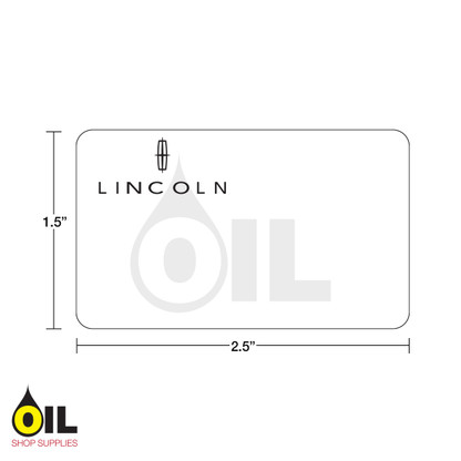 INDY Print PRO - Stock Service Reminder Label - Lincoln - Oil Shop Supplies