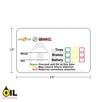Indy Print Tbb - Stock Service Reminder Label - Chevy Buick GMC