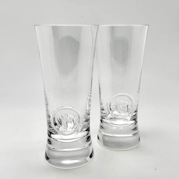 Buffalo Seal Crystal Beer Glasses. Sold Per Pair | Abino Mills