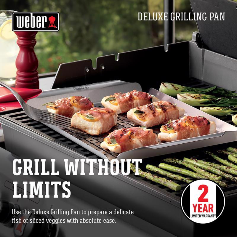 Weber 6435 Stainless Steel Grilling Pan - Bar-B-Que.com