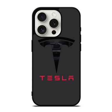 TESLA MOTORS BLACK ICON iPhone 15 Pro Case