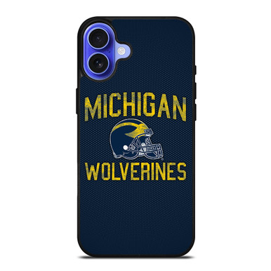 MICHIGAN WOLVERINES FOOTBALL HELMET iPhone 16 Case