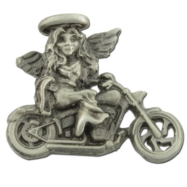 Motorcycle Angel Lapel Pin by BikerPins.com