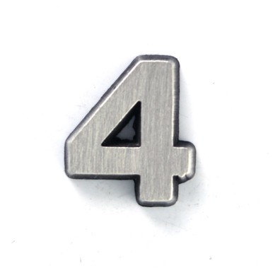 NUMBER 4 Four LAPEL PIN | BikerPins.com