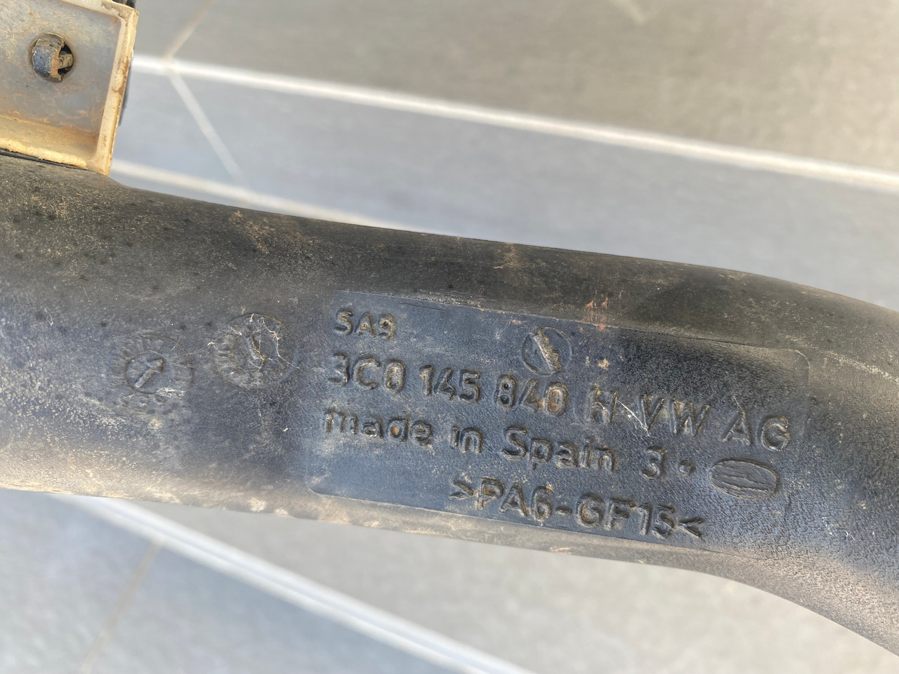 VW CADDY USED TUBRO INTERCOOLER PIPE WITH 2 HOSES 3C0 145 762 3C0 145 ...