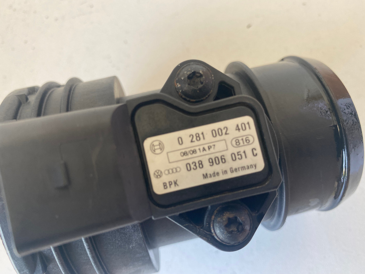 VW TRANSPORTER T5 2.5 TDI USED BOOST SENSOR WITH HOUSING 038 906 051 C ...