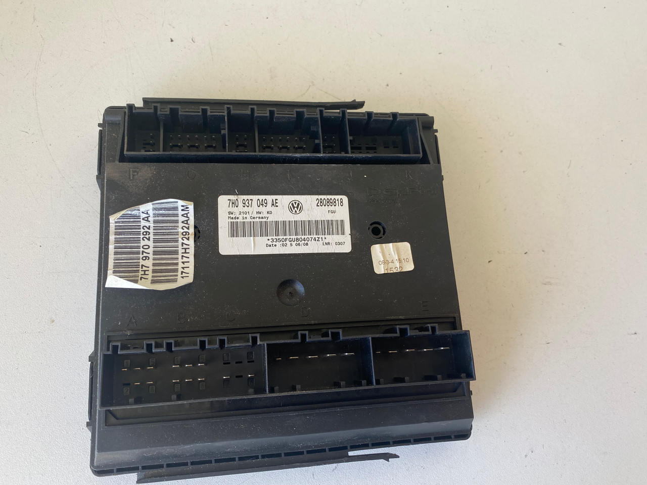 VW TRANSPORTER T5 EARLY 2.5 2005-2008 USED BODY CONTROL MODULE 7H0 937 ...