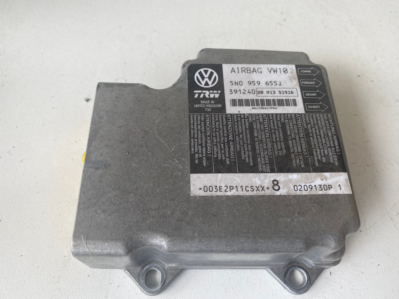 VW TIGUAN USED AIR BAG SRS MODULE 5N0 959 655 J - Parts 4 European Cars