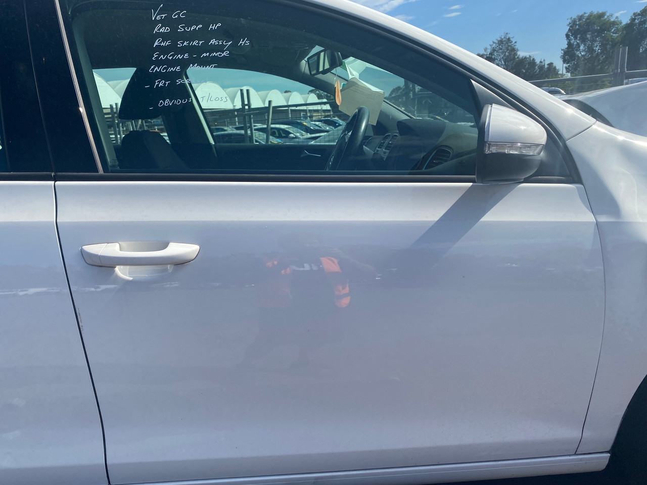 VW GOLF MK6 USED RHF DOOR SHELL IN WHITE B9A PAINT CODE - Parts 4 ...