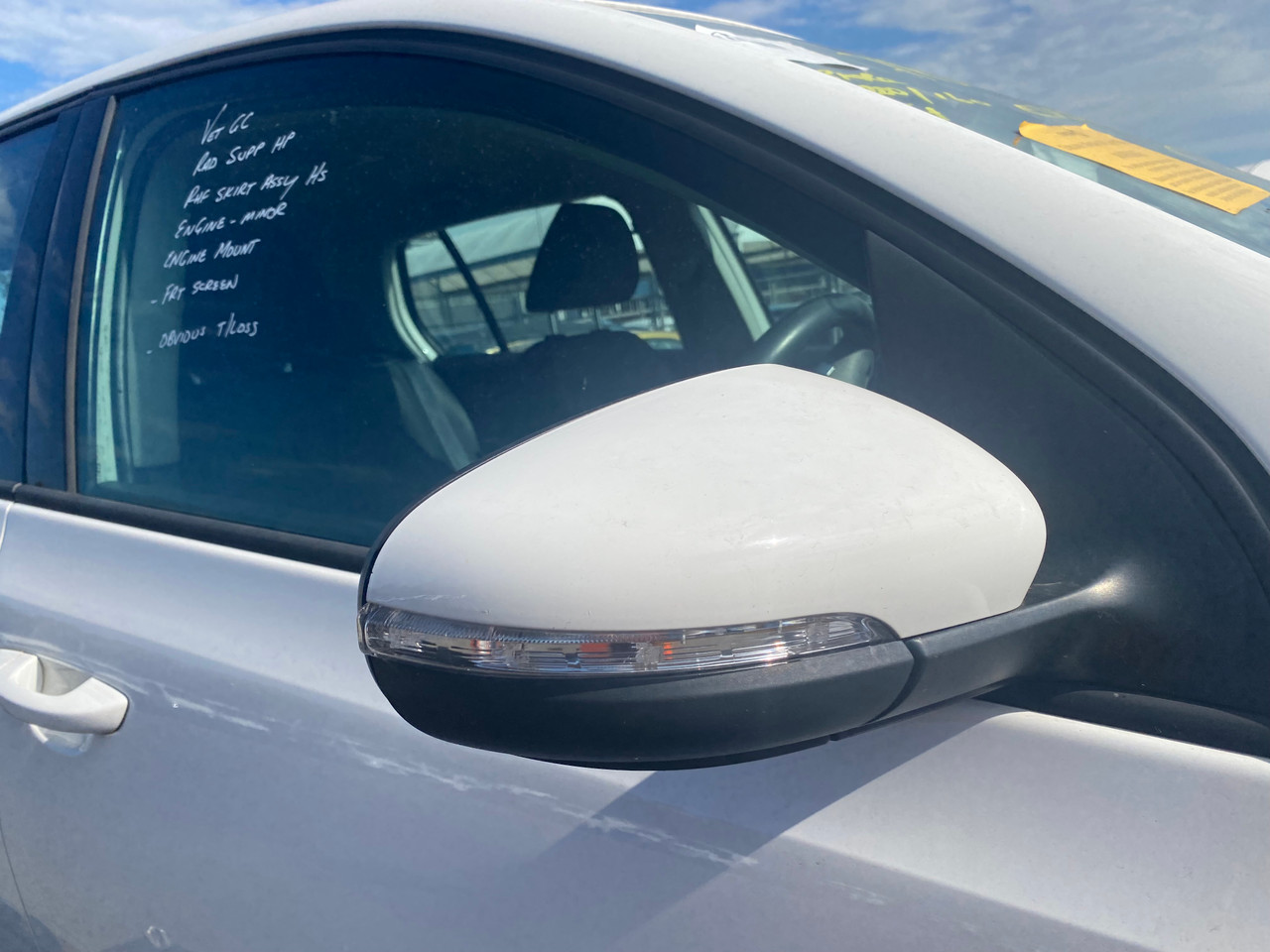 VW GOLF MK6 HATCH USED RH DOOR MIRROR IN WHITE B9A PAINT CODE - Parts 4 ...