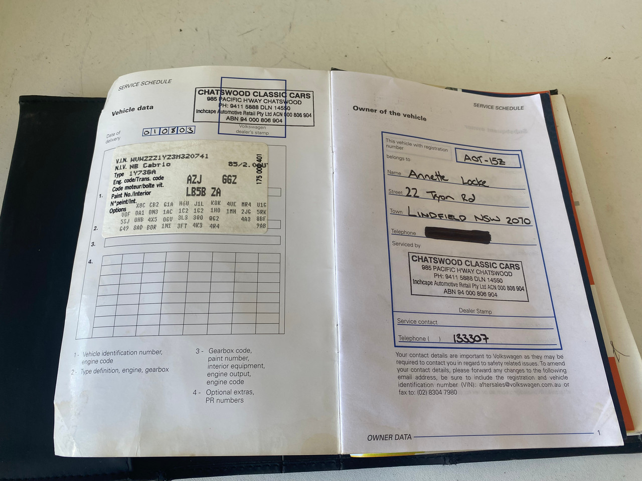 VW BEETLE CONVERTIBLE AZJ GGZ CODES USED LOG BOOKS