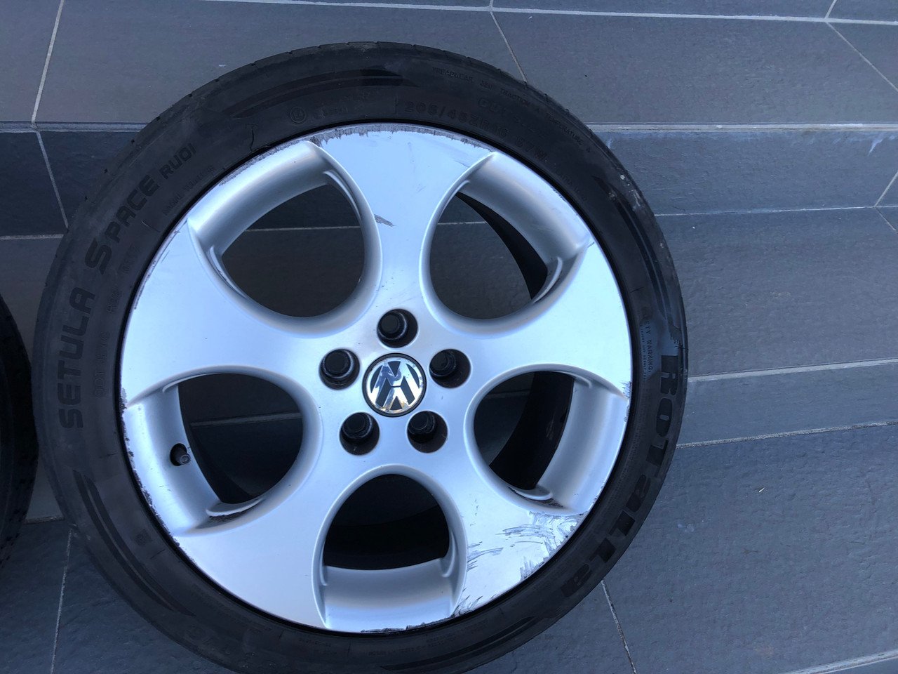 VW POLO 9N GTI USED 16 INCH MAG WHEELS WITH TYRES 6Q0 601 025 AA ...
