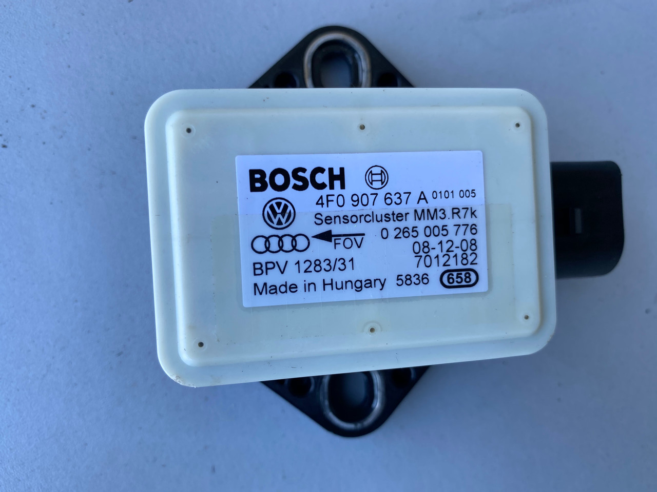 AUDI A6 4F USED YAW RATE ACCELERATION MODULE 4F0 907 637 A - Parts 4 ...
