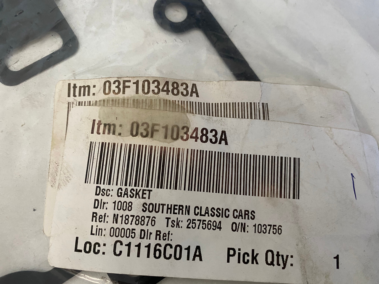 VW AUDI CBZ NEW GENUINE ROCKER COVER GASKET 03F 103 483 A - Parts 4 ...