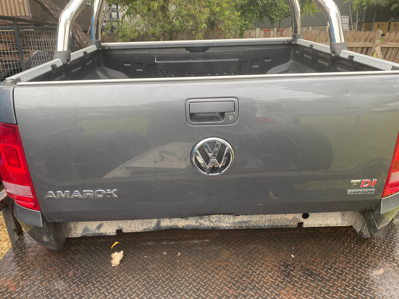 VW AMAROK USED TAILGATE SHELL IN NATURAL GREY H7W - Parts 4 European Cars