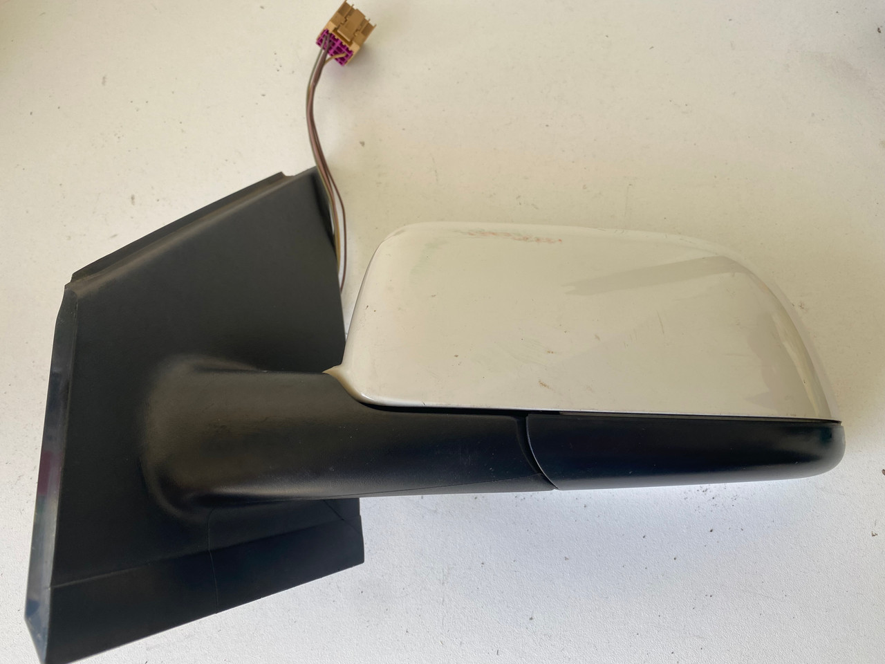 VW POLO 9N 2001-2004 3 DOOR USED LH DOOR MIRROR IN WHITE B9A PAINT CODE ...