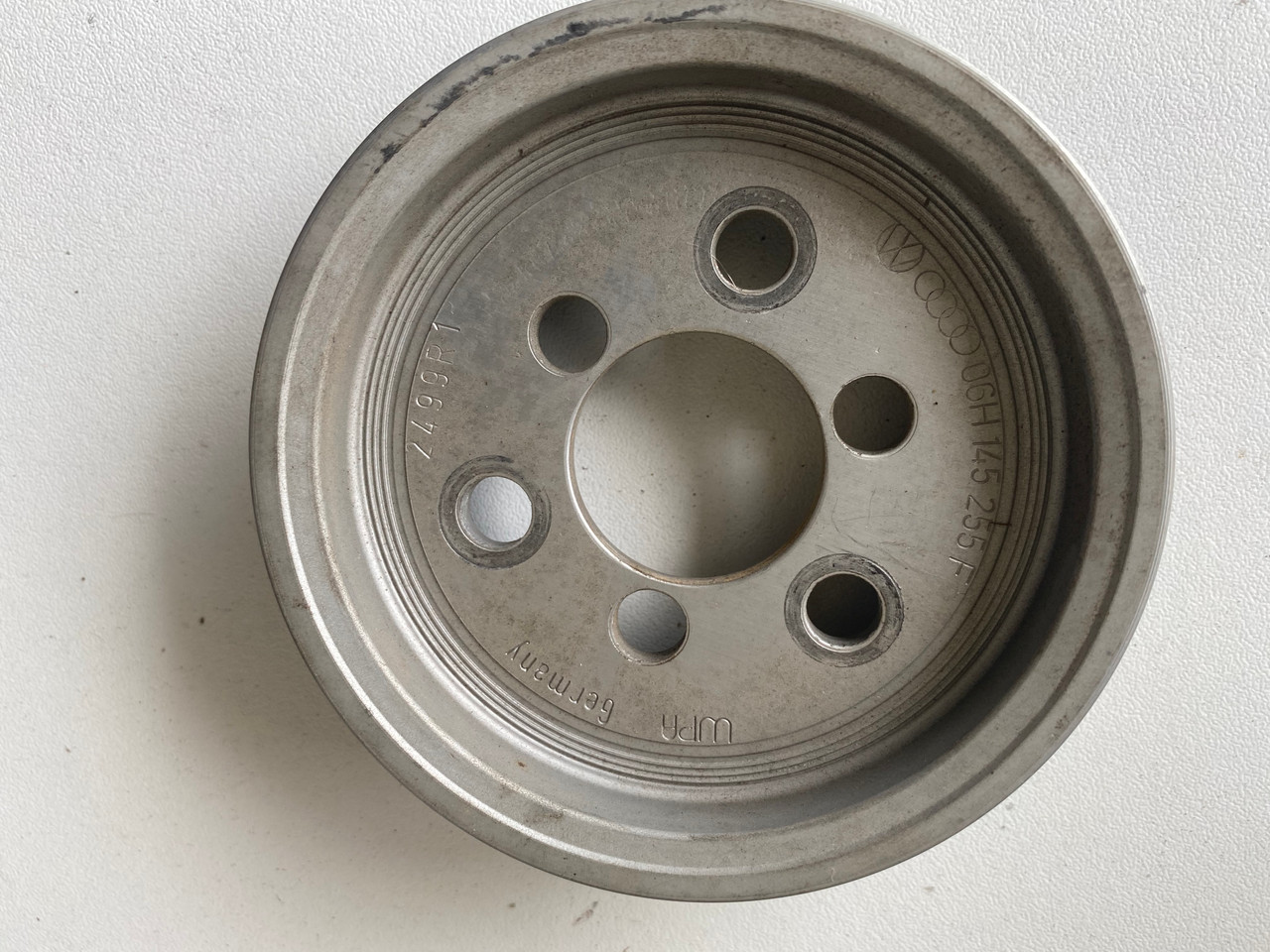 VW NEW GENUINE POWER STEERING PUMP PULLEY 06H 145 255 F - Parts 4 ...