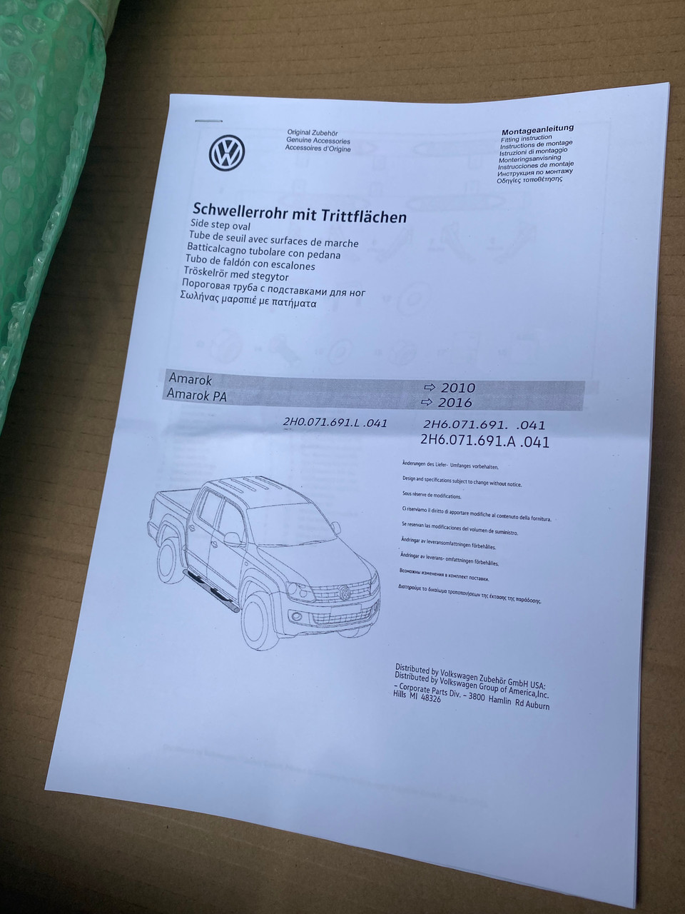 VW AMAROK NEW GENUINE CHROME SIDE STEPS 2H0 071 691 E 72A - Parts 4 ...