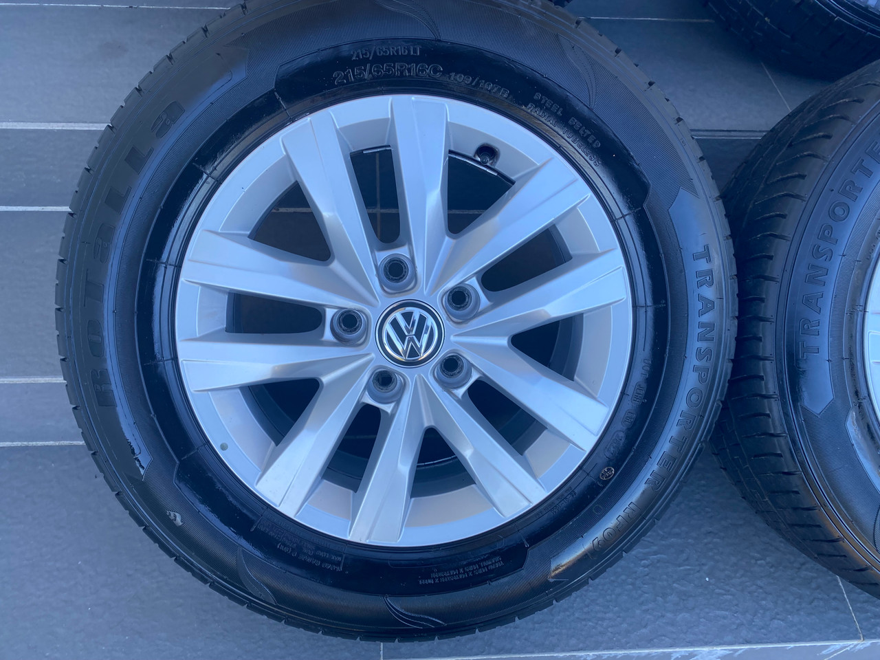 VW TRANSPORTER MULTIVAN T5 T6 USED 16 INCH WHEELS WITH GOOD TYRE 7E0 ...